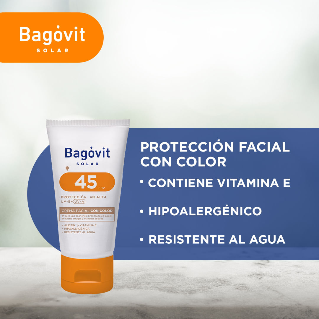 Protector Solar Facial Bagovit Color Fps40 50ml | La Franco - Farmacias ...